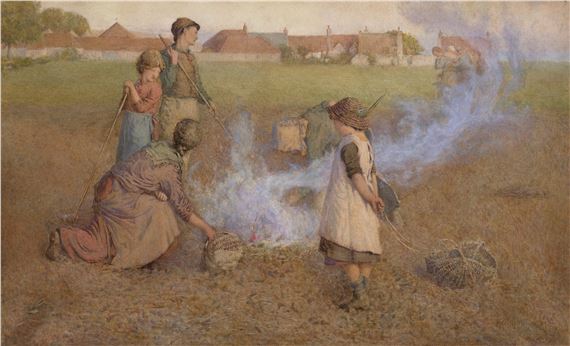 Peter Walker Nicholson | Burning Weeds (1884) | MutualArt