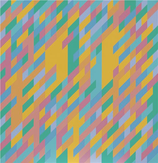 Bridget Riley | UNTITLED (BASED ON BLAZE) (1964) | MutualArt