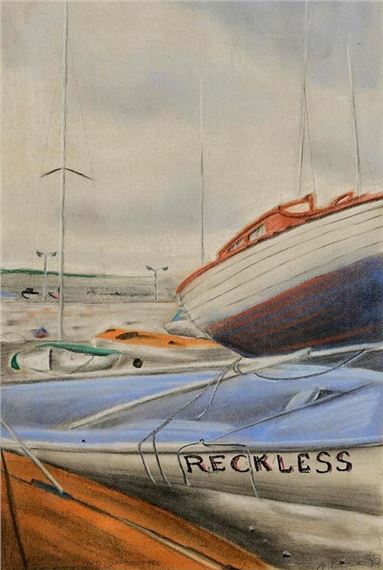 Anne Marie Bowe | Boatyard, Dun Laoghaire (1992 (1992) | MutualArt