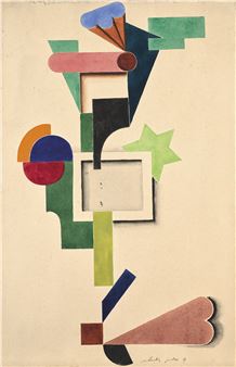 Auguste Herbin | Composition, danseuse (1919) | MutualArt