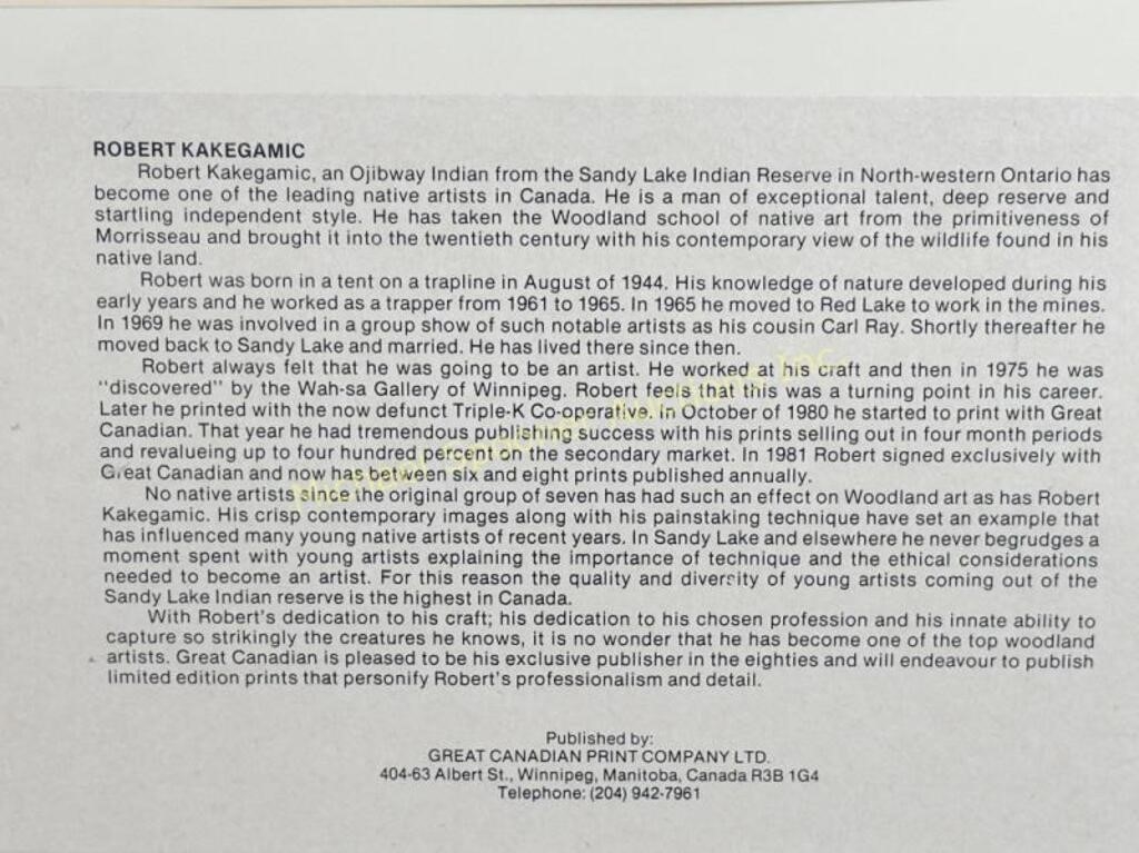 Robert Kakegamic | ROBERT KAKEGAMIC - LIMITED EDITION SERIGRAPH (1982 ...