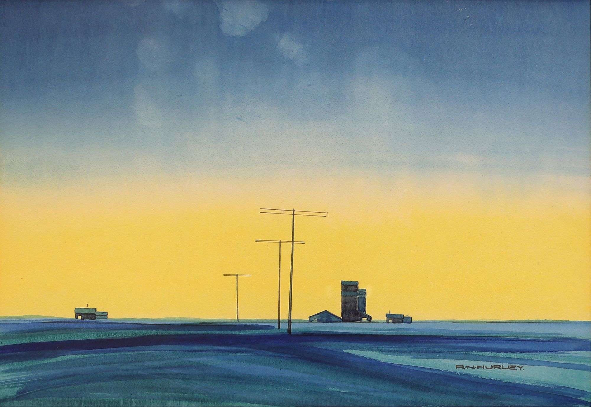 Robert Newton Hurley | PRAIRIE FARM IN LATE LIGHT | MutualArt
