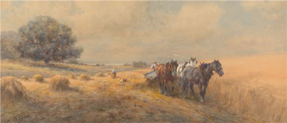 Frank F. English | Pastoral Scene with Farmer (1854) | MutualArt