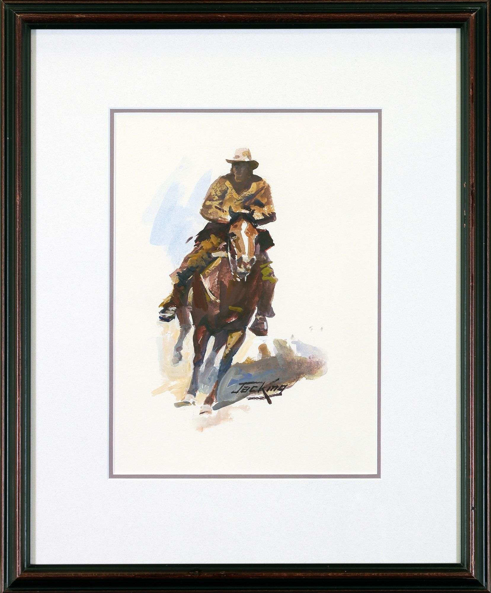 Jack Elmo King | COWBOY ON HORSEBACK | MutualArt