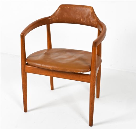 Kai Kristiansen | KAI KRISTIANSEN TEAK & LEATHER ARMCHAIR (Circa 1960 ...
