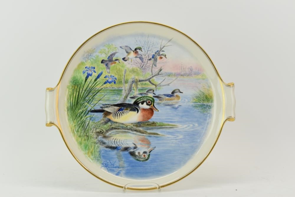 George W. Reinbold | Rare George W. Reinbold Vintage Painted Lenox Tray ...