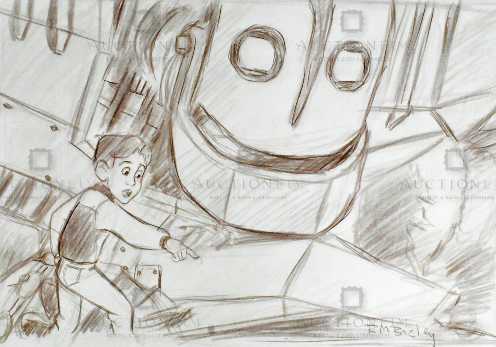 Richard Bazley | THE IRON GIANT - ORIGINAL DRAWING BY RICHARD BAZLEY ...