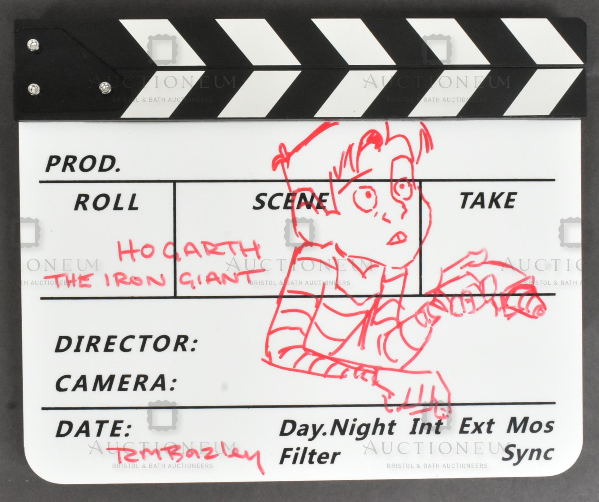 Richard Bazley | THE IRON GIANT - CLAPPERBOARD SIGNED & SKETCHED BY ...