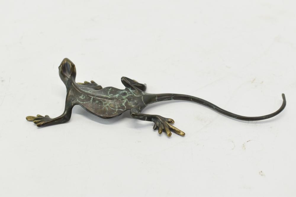 Michael Storey | Michael Storey Bronze Lizard Wall Sculpture | MutualArt