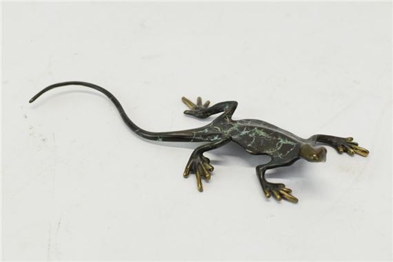 Michael Storey | Michael Storey Bronze Lizard Wall Sculpture | MutualArt
