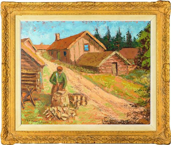 Eve Bruno Johansson | 124 Eve Bruno Johansson 1903-1957 Olja på pannå (1954) | MutualArt