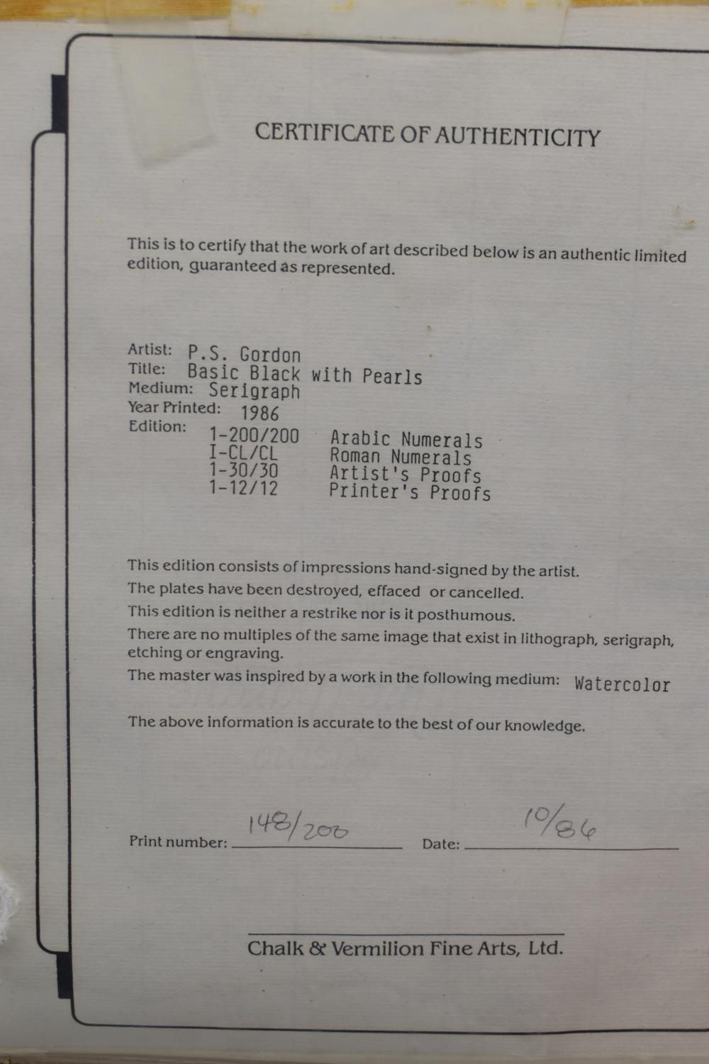 P.S. Gordon | P.S. Gordon Serigraph Still Life | MutualArt
