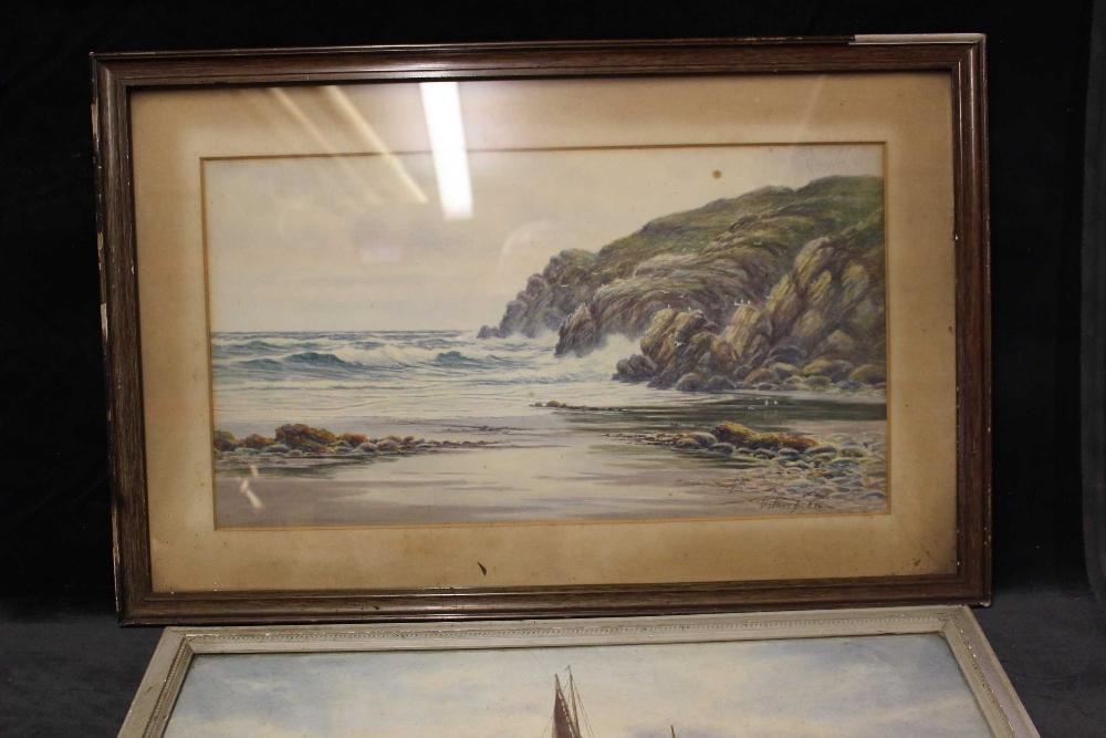 Arthur Dean | Arthur Dean Coastal landscape with choppy sea | MutualArt