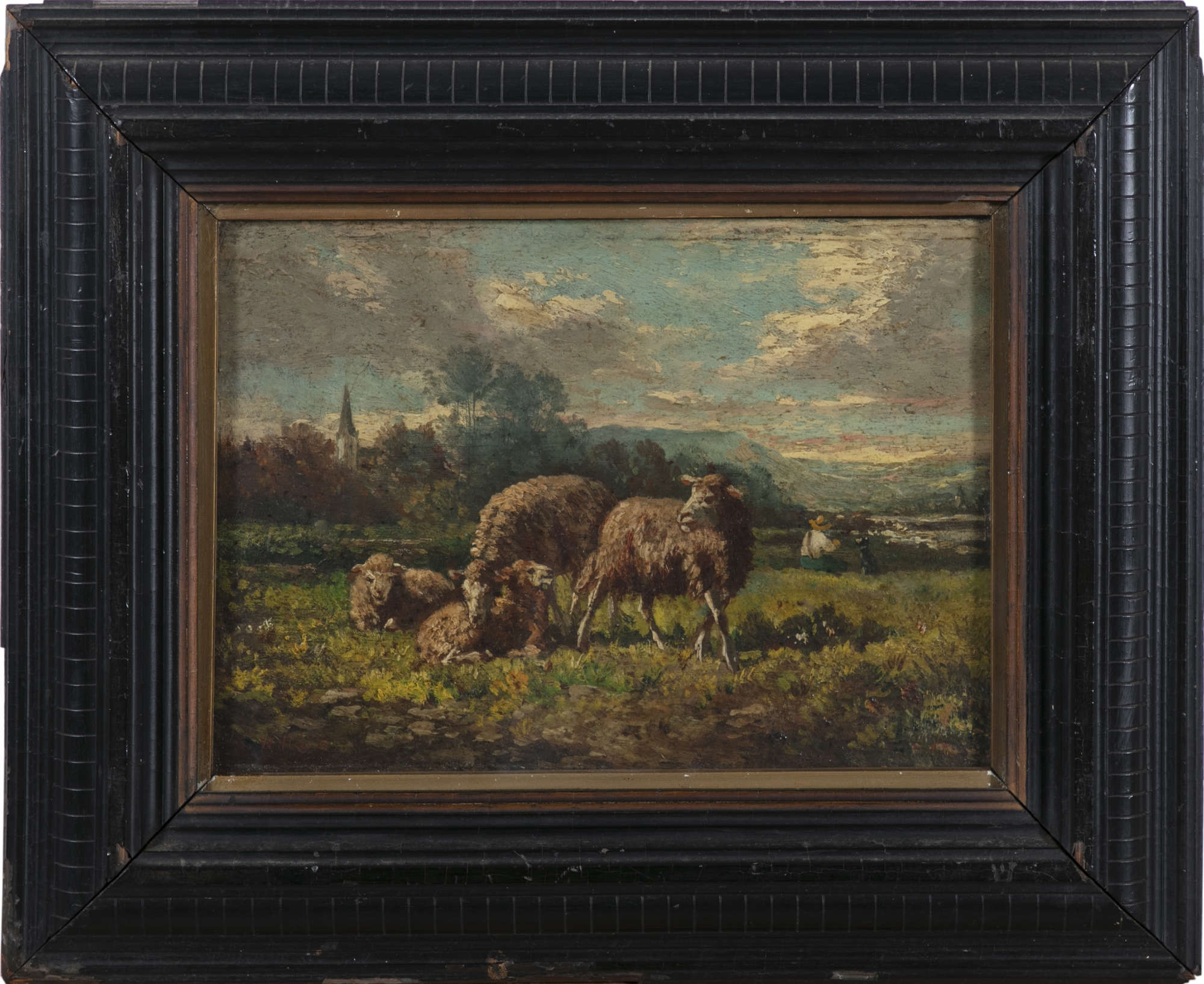 William Frederick Hulk | Sheep in a rustic landscape | MutualArt
