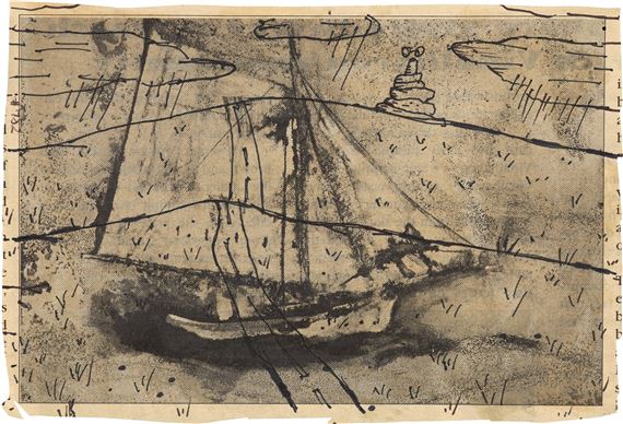 William Pope.L | Failure Drawing #702 Mountain With Fence on Right ...