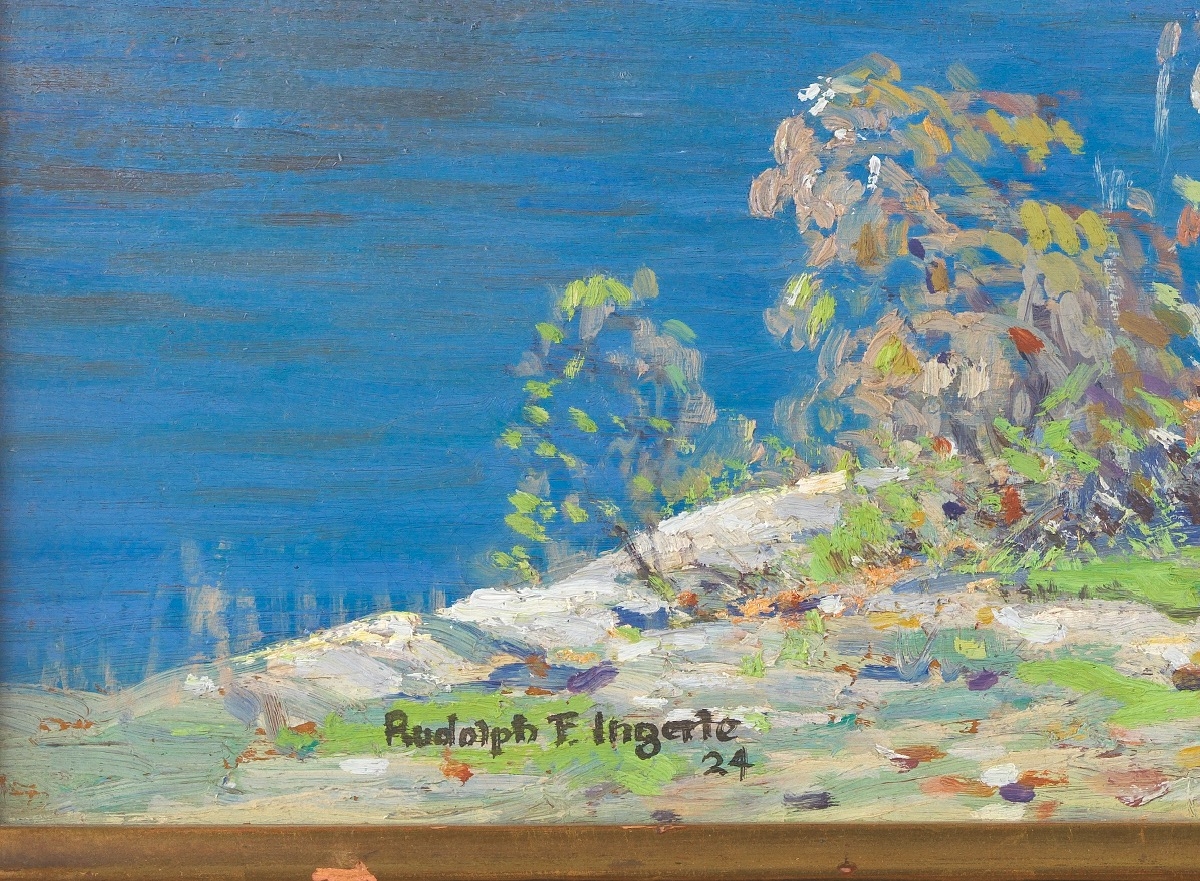 Rudolph F. Ingerle | Landscape along the water (1924) | MutualArt