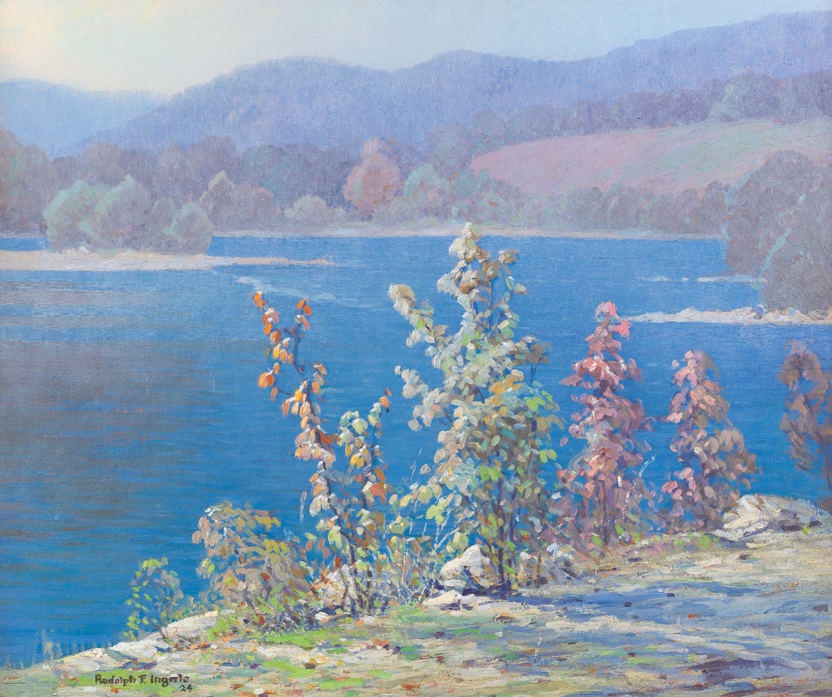 Rudolph F. Ingerle | Landscape along the water (1924) | MutualArt