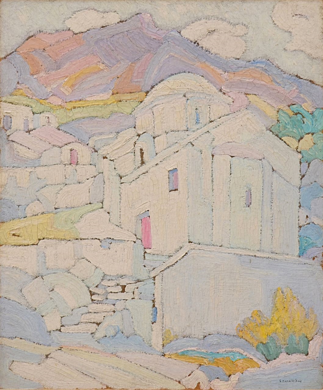 Spyros Papaloukas | Houses and chapel in Aegina (20) | MutualArt