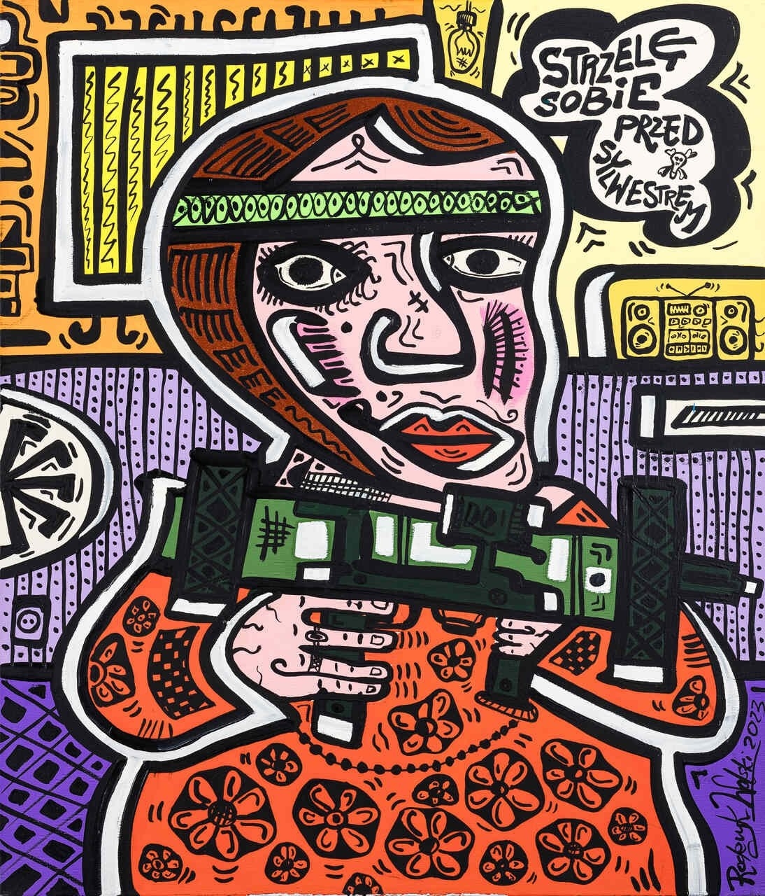 Roderick Malcolm Shaw | Lady with a grenade launcher | MutualArt