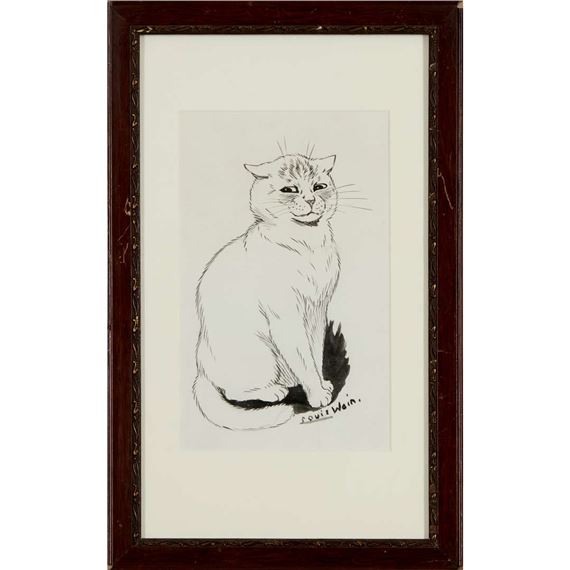 Louis Wain | Seated Cat | MutualArt