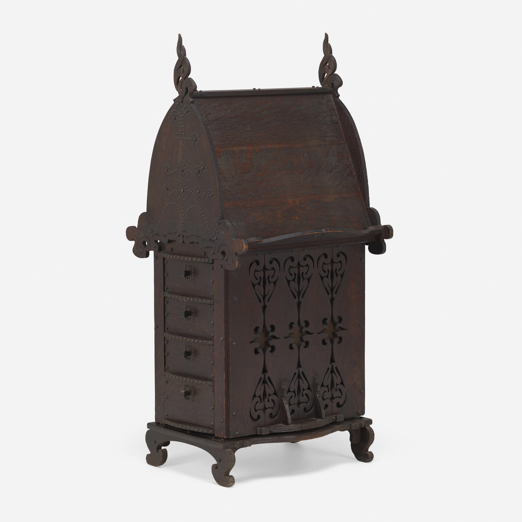 Charles Rohlfs | Rare and Important revolving desk, model 500 (Circa ...