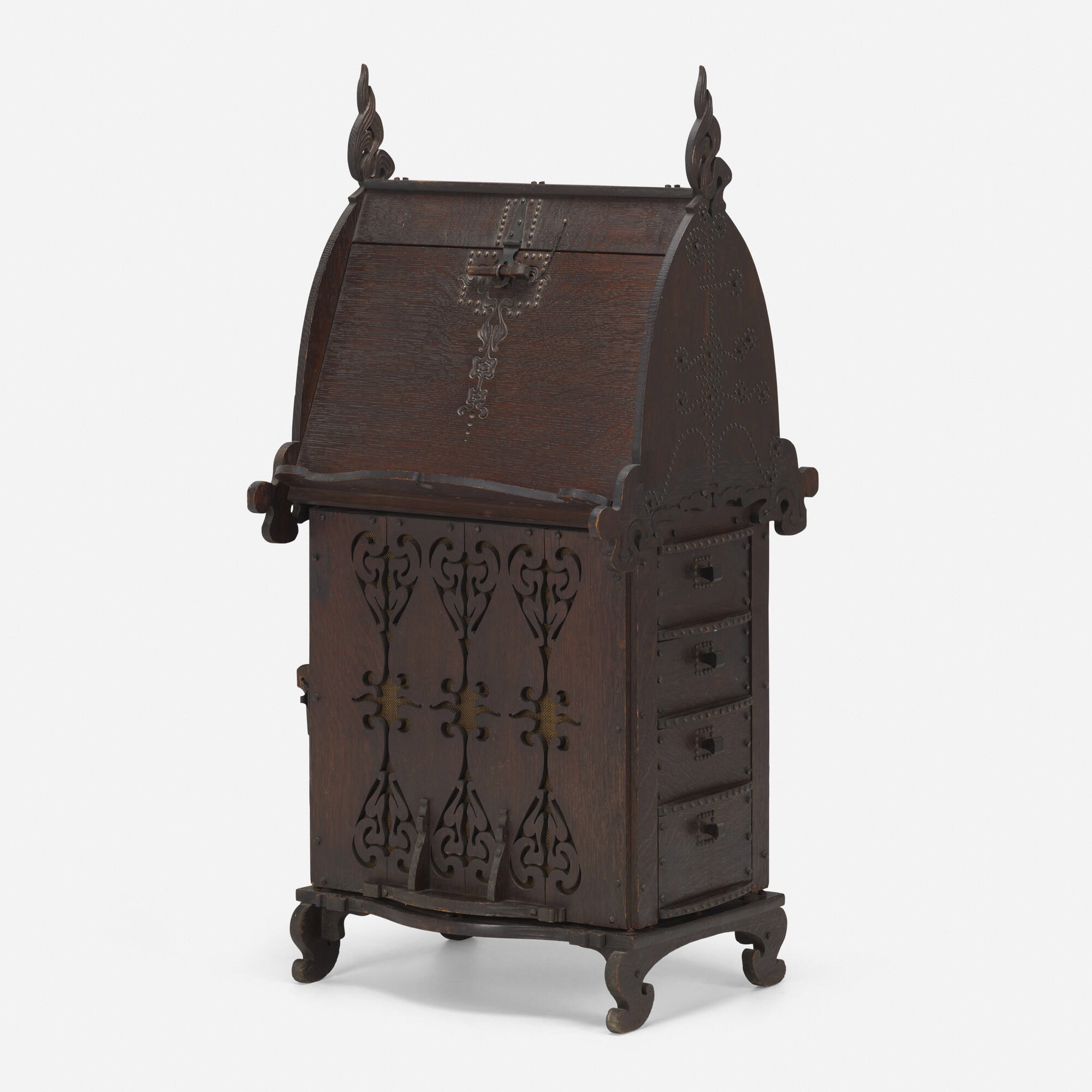 Charles Rohlfs | Rare and Important revolving desk, model 500 (Circa ...