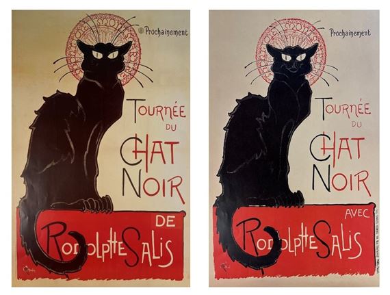 Rodolphe Salis | LE CHAT NOIR - SCREENPRINT POSTERS (2) (1896) | MutualArt