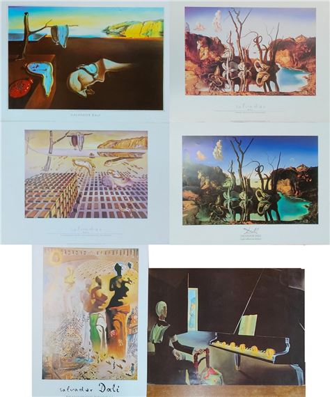 Salvador Dalí | SIX VINTAGE SALVADOR DALI GALLERY POSTERS | MutualArt