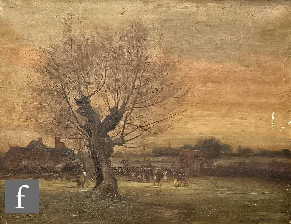 Thomas Baker | A figure with cattle in a meadow | MutualArt