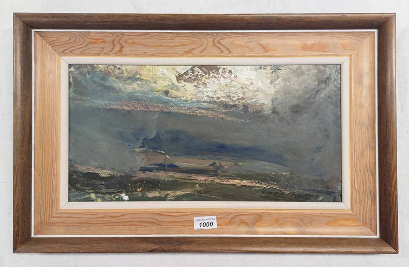 Lilian Neilson | wild sea label to reverse framed oil on board 23 x 46 ...