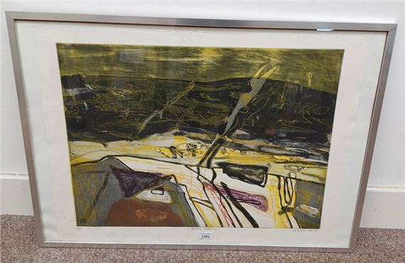 Barbara Rae | Barbara rae winter plateau signed in pencil framed ...