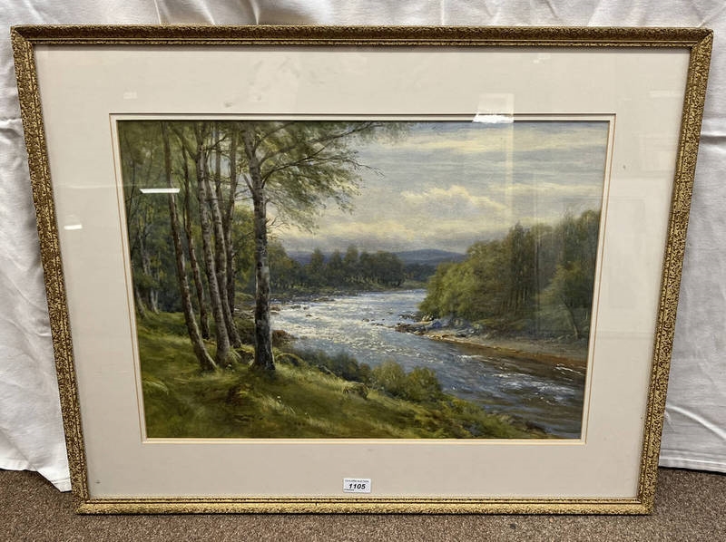 John Mitchell | John mitchell on the dee at dinnet signed gilt framed ...