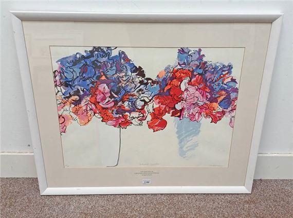 Robert W Batchelor | R w batchelor grandads sweetpeas signed in pencil ...