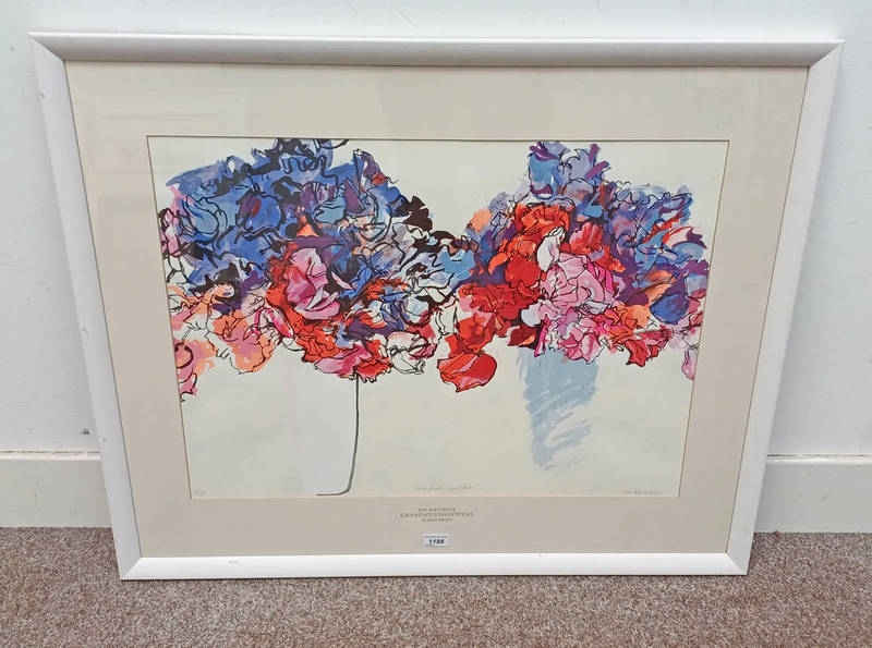 Robert W Batchelor | R w batchelor grandads sweetpeas signed in pencil ...