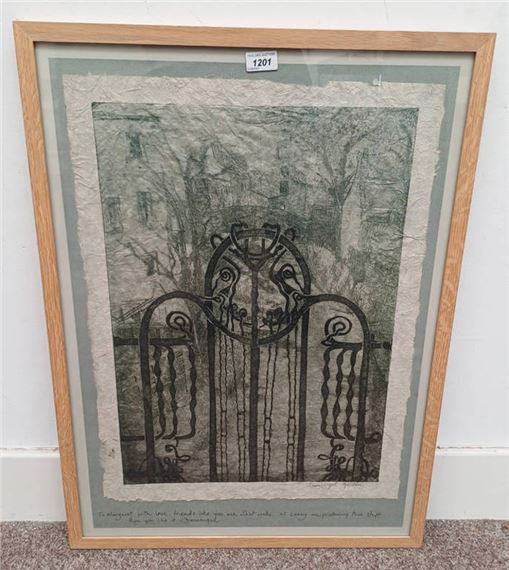 Dominique Gordon | Dominique gordon 'cemetery gates 2' signed in pencil ...