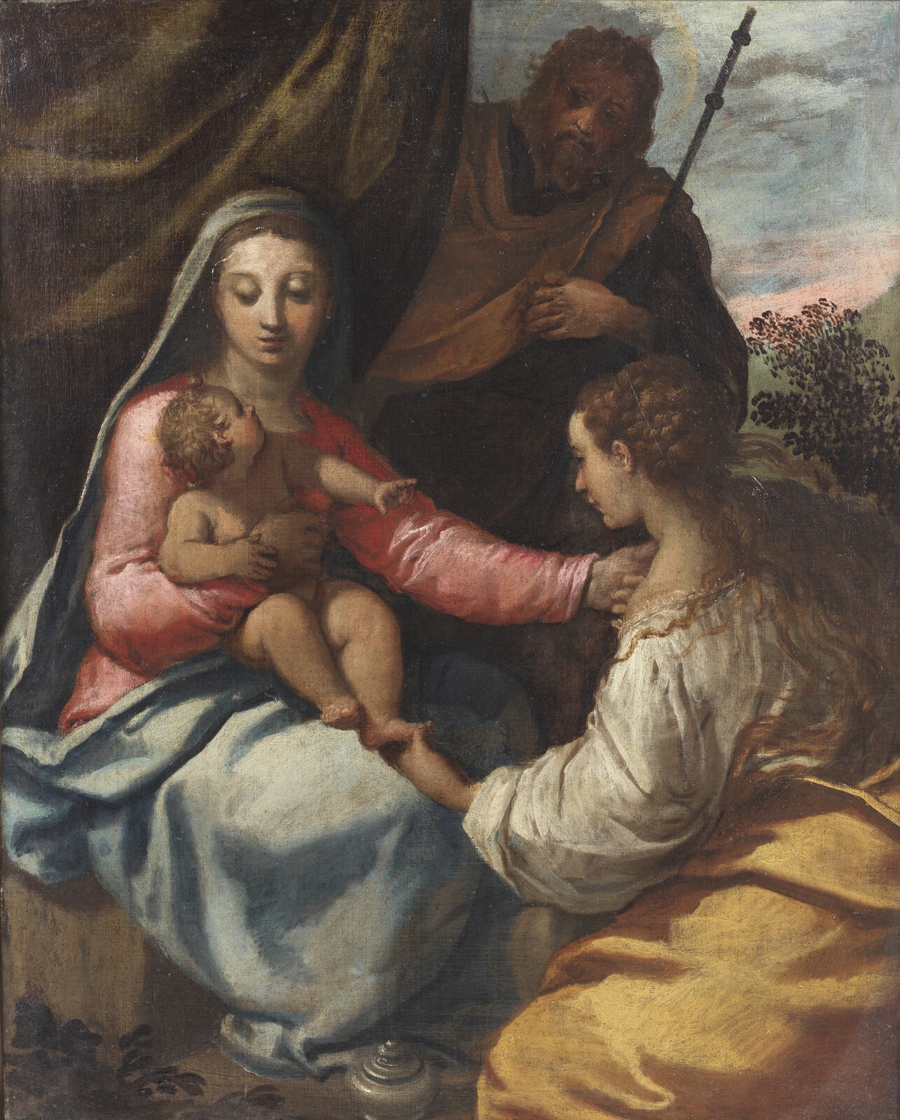 Scarsellino | Holy Family with Mary Magdalene | MutualArt
