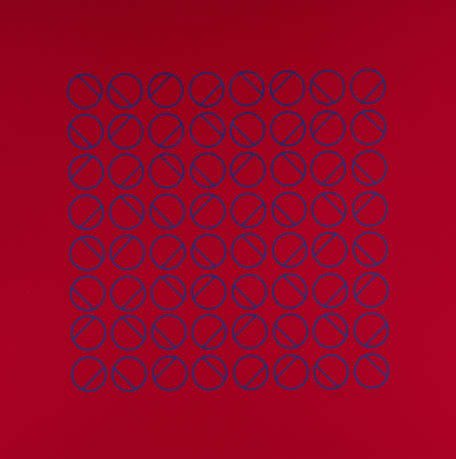 Klaus Staudt | KONSTRUKTIV-KONKRETE KOMPOSITION MIT BLAUEN KREISEN AUF ...