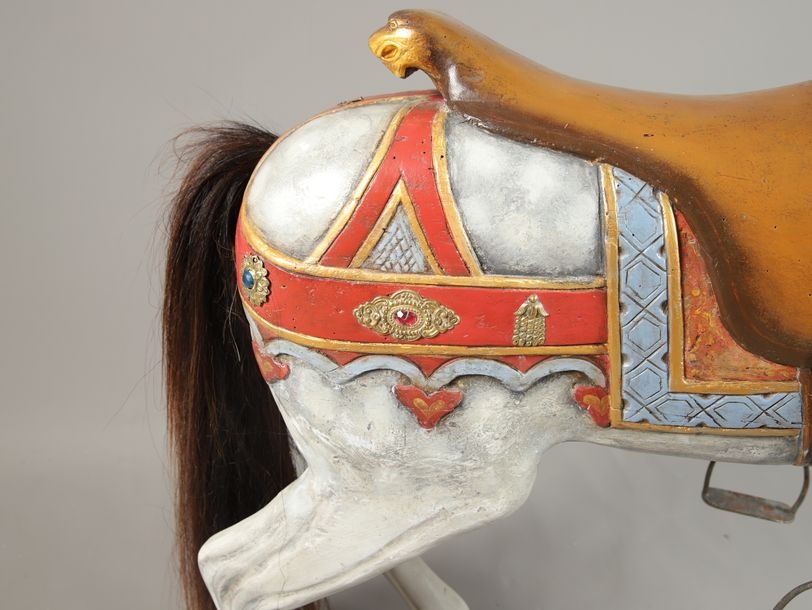 Friedrich Heyn | Prancing merry-go-round horse in polychrome lacquered ...
