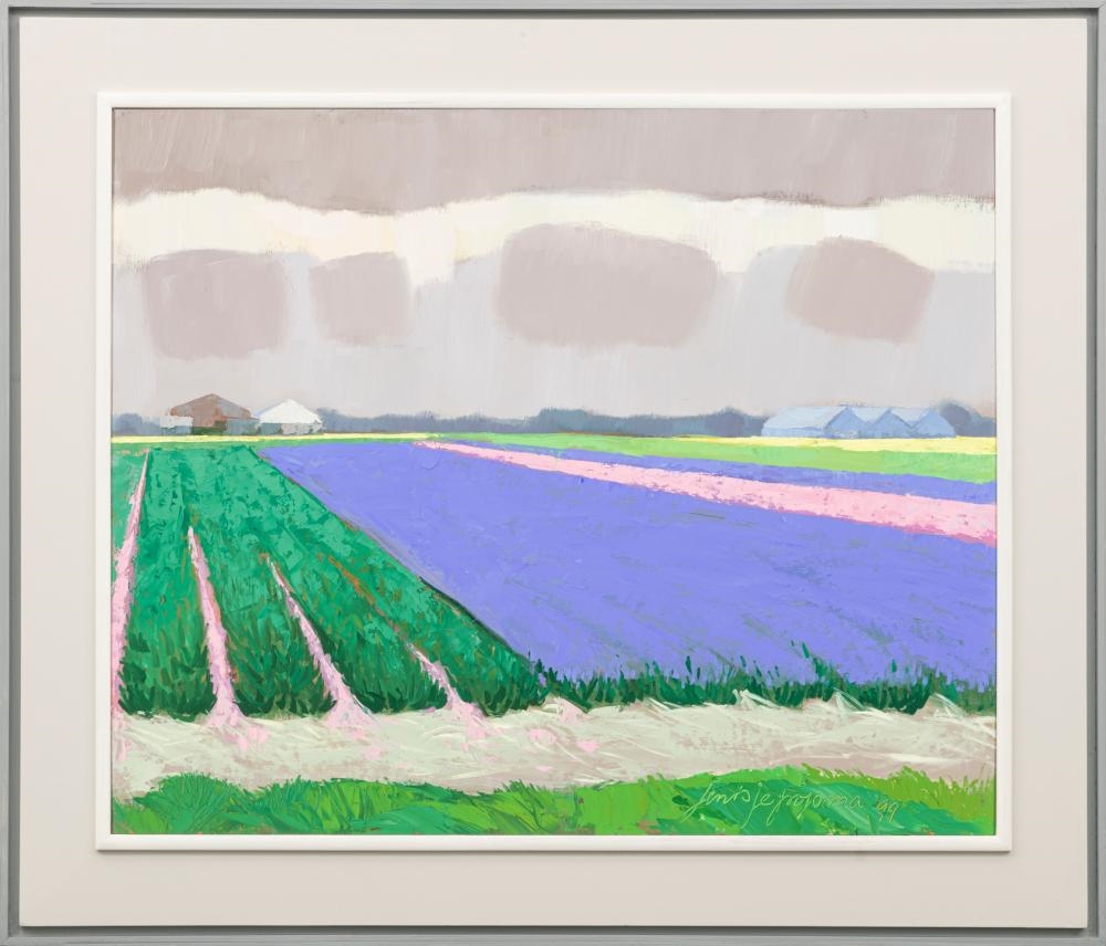 Jentsje Popma | Jentsje Popma (Dutch 1921 - 2022). Flower bulb field ...