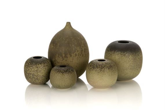 Ray Silverman | Five ombre green vessels ranging in sizes. Four are ...