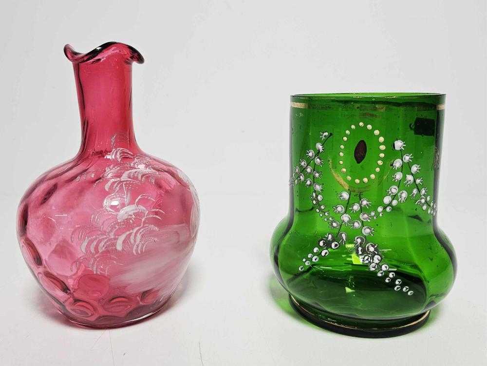 Mary Gregory | A Mary Gregory style vase Height 20cm together with A ...