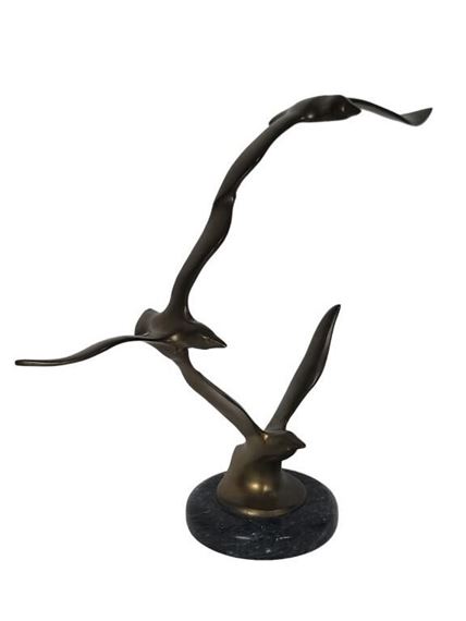 Curtis Jeré | Jere Style Seagulls Sculpture | MutualArt