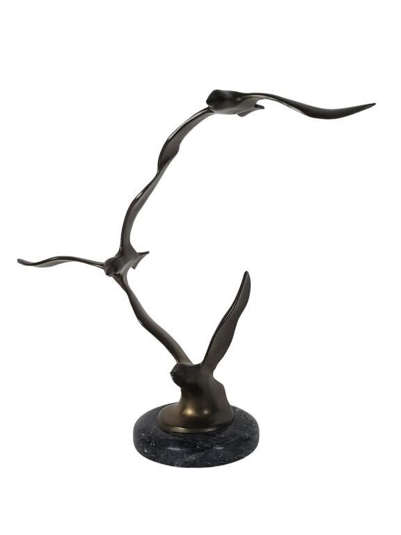 Curtis Jeré | Jere Style Seagulls Sculpture | MutualArt