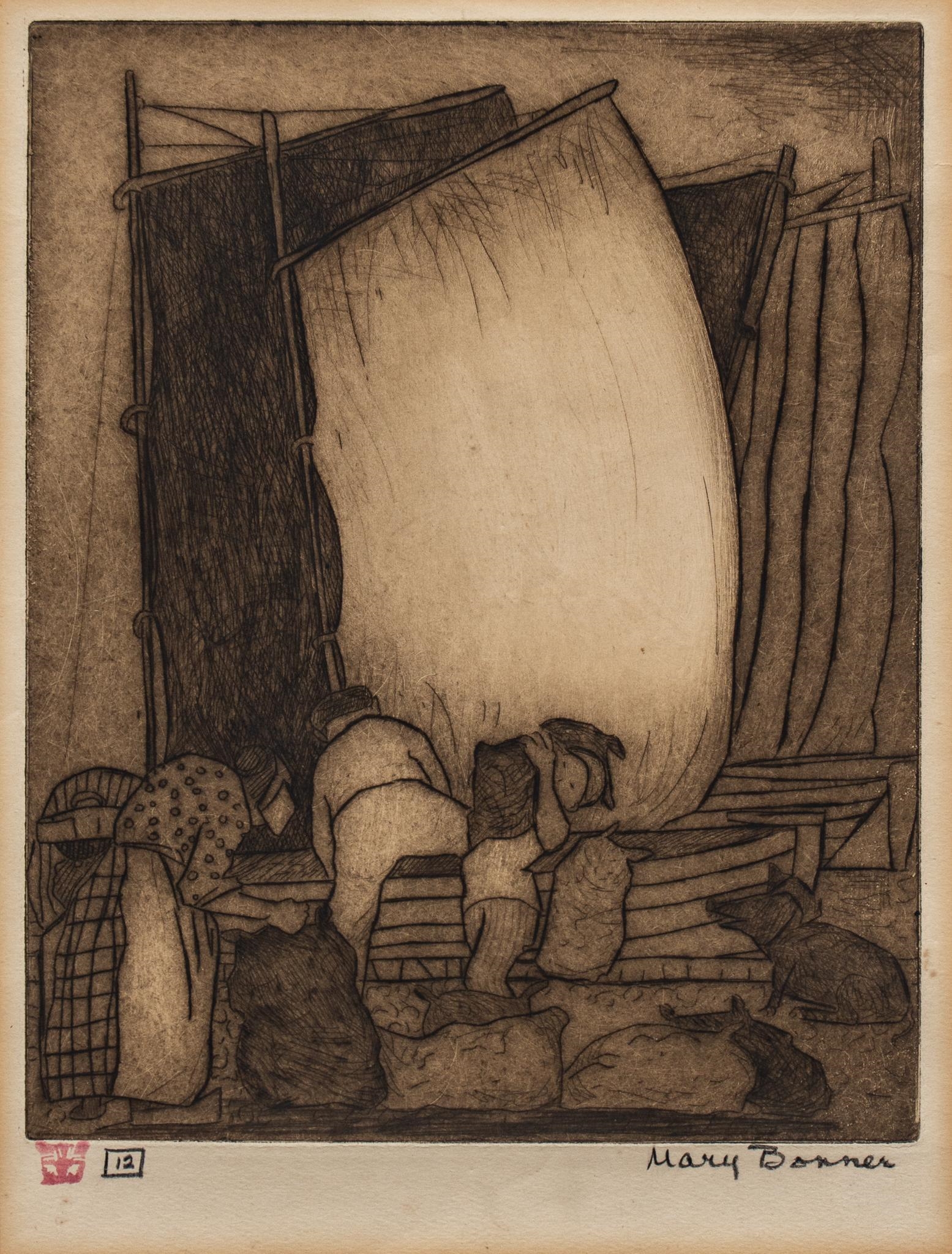 Mary Bonner | French Dock Workers | MutualArt