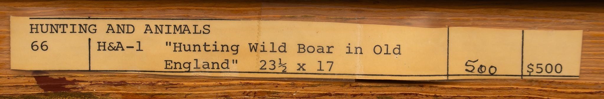 Hugo David Pohl | Wild Boar Hunting (1980) | MutualArt