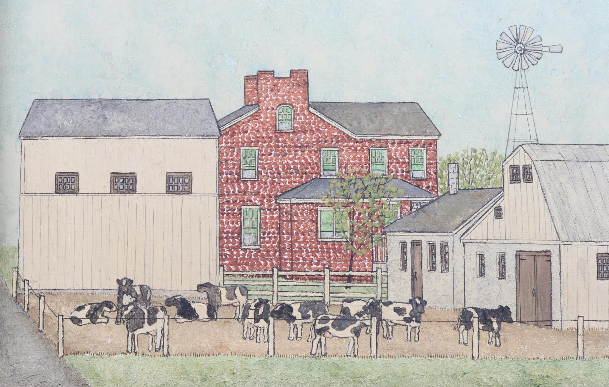 Arlene Fisher | oil on board painting, rural scene, signed and dated, O ...