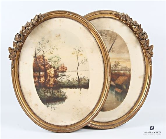 Marcel Augis | Views of marshes - View of a river Two | MutualArt