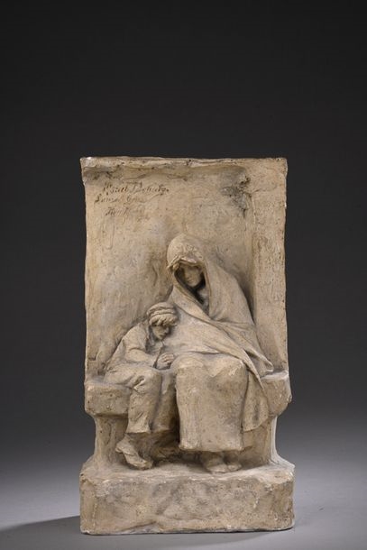 Marcel Debut | Poor people Plaster Signed (1904) | MutualArt