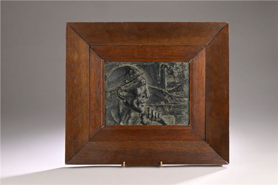 Constantin Meunier | Miner's profile Relief (1904) | MutualArt