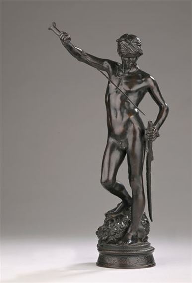 Marius-Jean-Antonin Mercié | David defeating (Circa 1872) | MutualArt